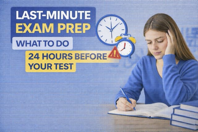 Last-Minute Exam Prep: What to Do 24 Hours Before Your Test 2026